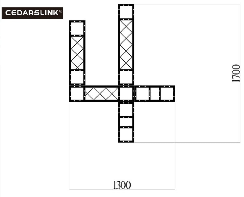 Cedarslink 4-Shaped Bolt Square Truss – cedarslink