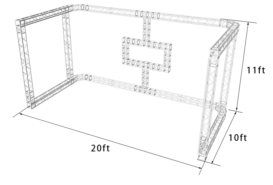 Trade Show Booth Trusses DJ Stage 20ftx10ftx11ft Aluminum Box Truss Ex ...