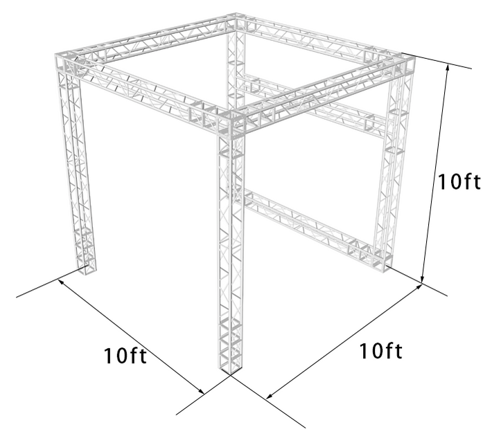 Trade Show Booth Trusses DJ Stage 10ftx10ftx10ft Aluminum Box Truss Ex – cedarslink