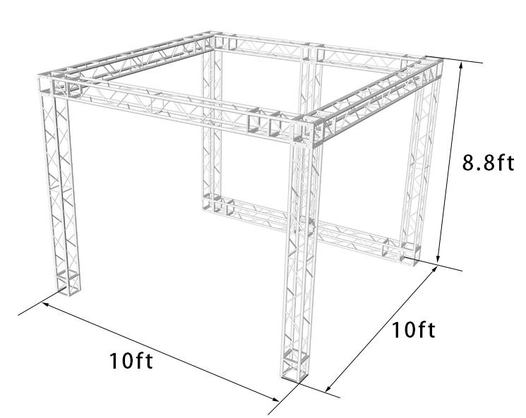 Trade Show Booth Trusses DJ Stage 10ftx10ftx8.8ft Aluminum Box Truss E ...