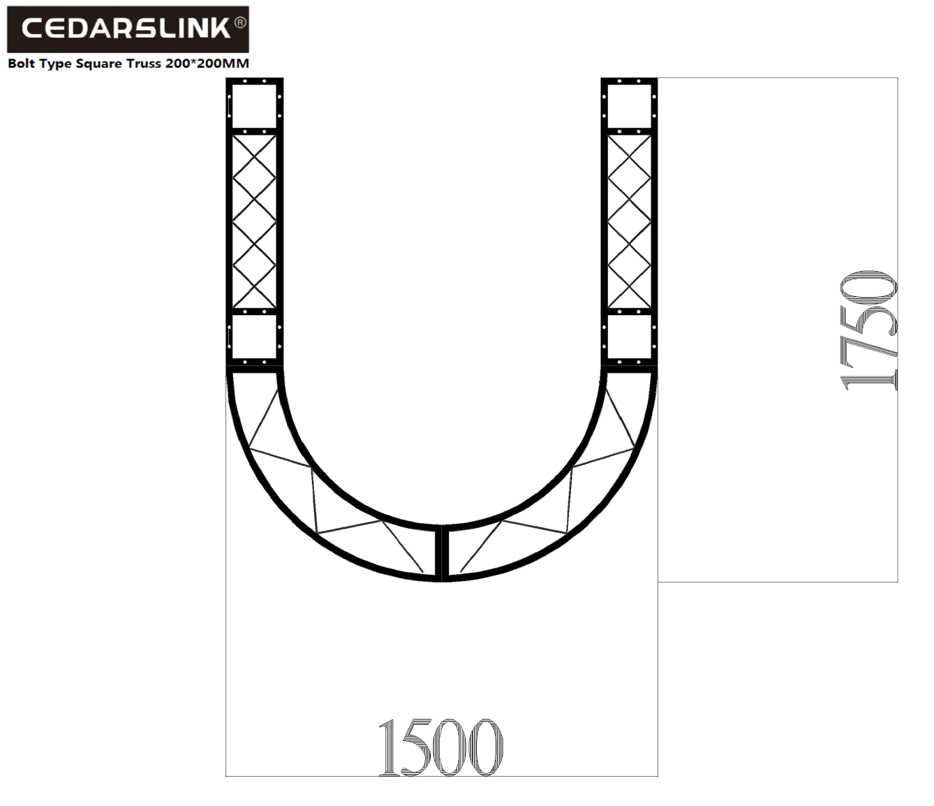 Cedarslink U-Shaped Bolt Square Truss – cedarslink