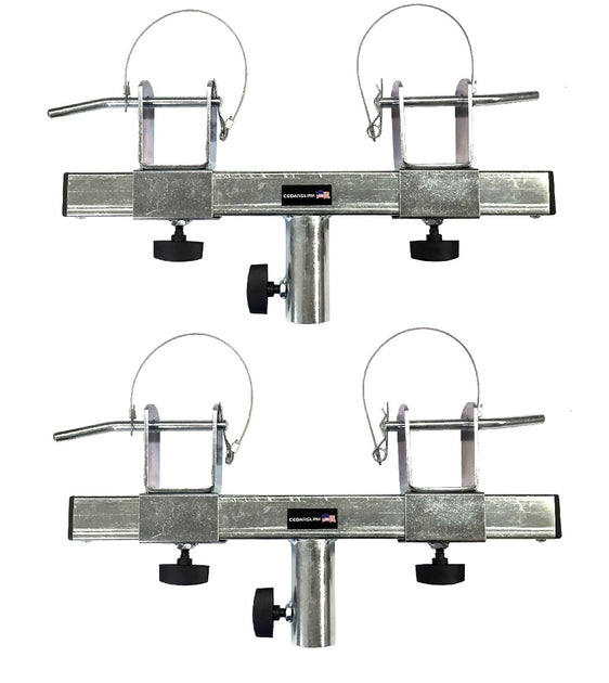 Two (2) Triangle or Square Truss Adapter Bracket Tripod Crank Light St ...
