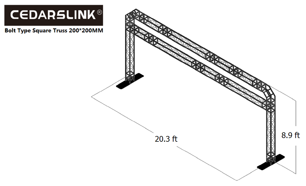 ARCH 12 20.3 Ft Width 8.9 Ft Height double Arch Trussing System ...