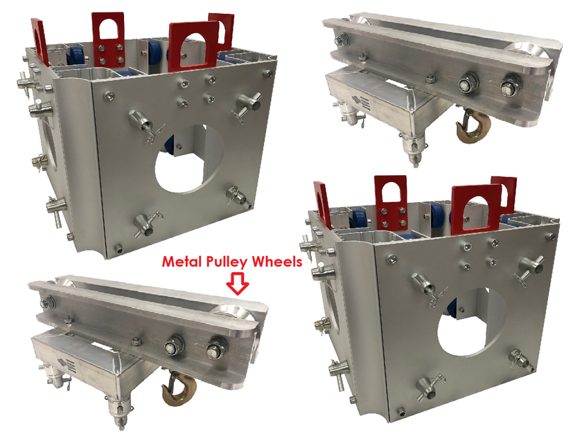 (2) 12” Square Box Truss Sleeves+(2) Metal Wheel Ground Support Top Se ...